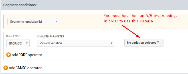 Setting up the segmentation - Omniconvert Knowledgebase