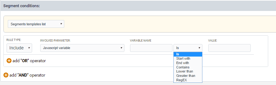Setting up the segmentation - Omniconvert Knowledgebase