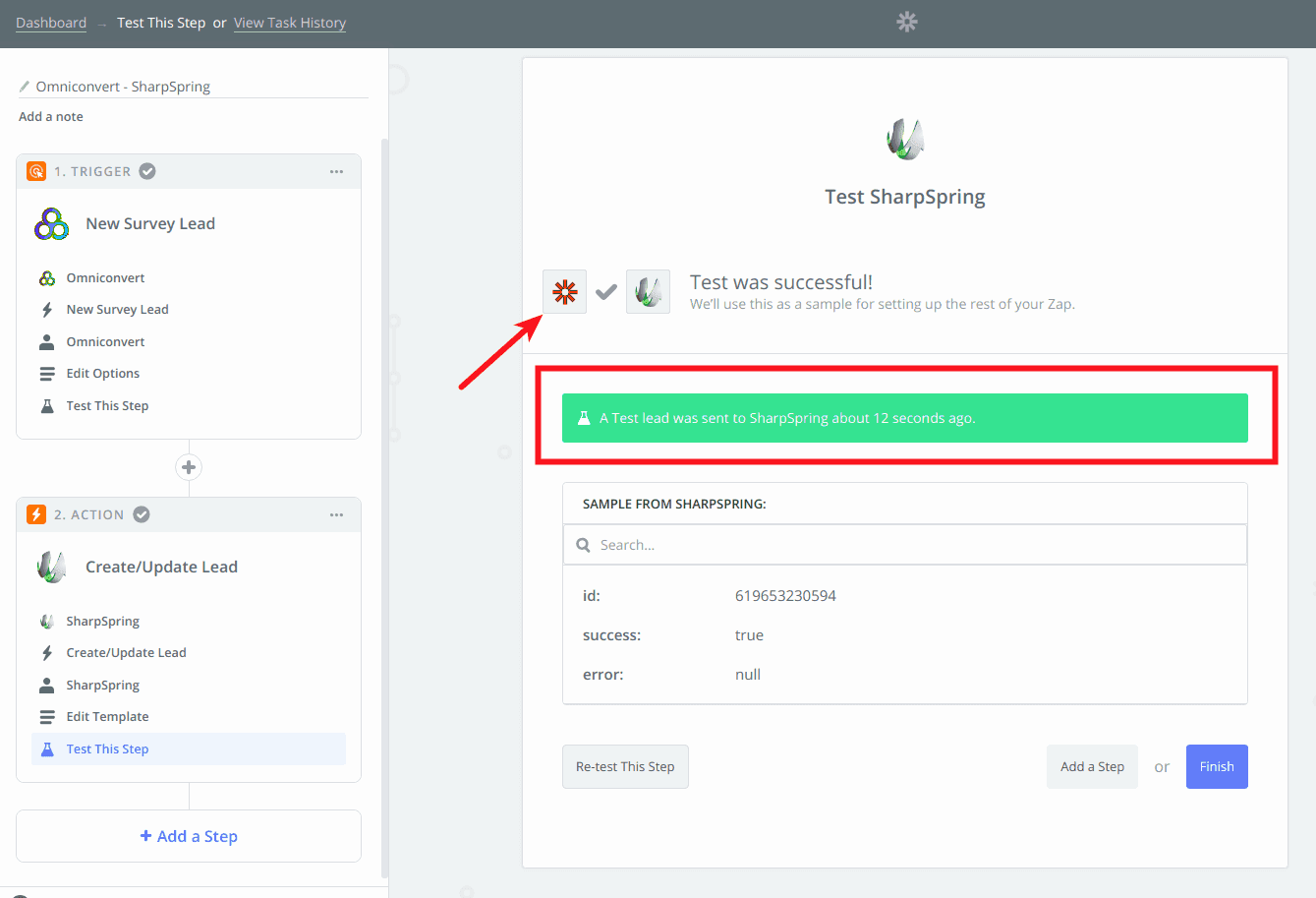 Integrate with SharpSpring using Zapier - Omniconvert Knowledgebase